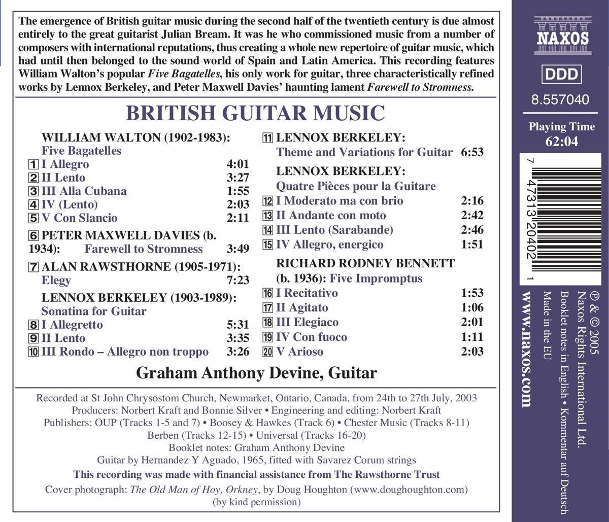 British Guitar Music, Graham Anthony Devine | CD (album) | Muziek | bol.com