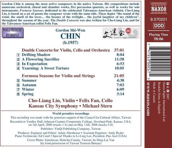 Cho-Liang Lin, Felix Fan, Kansas City SO, Michael Stern - Chin: Double ...