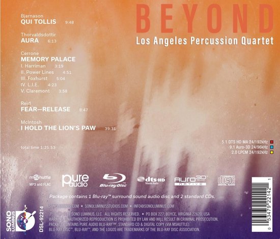 Los Angeles Percussion Quartet - Beyond (3 Pure Audio Blu-ray|2 CD ...