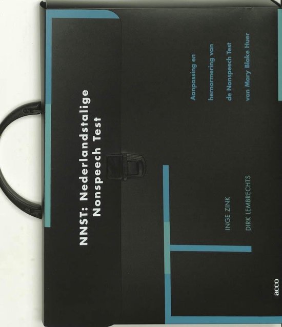 NNST Nederlandstalige Nonspeech Test | 9789033446221 | I. Zink | Boeken ...