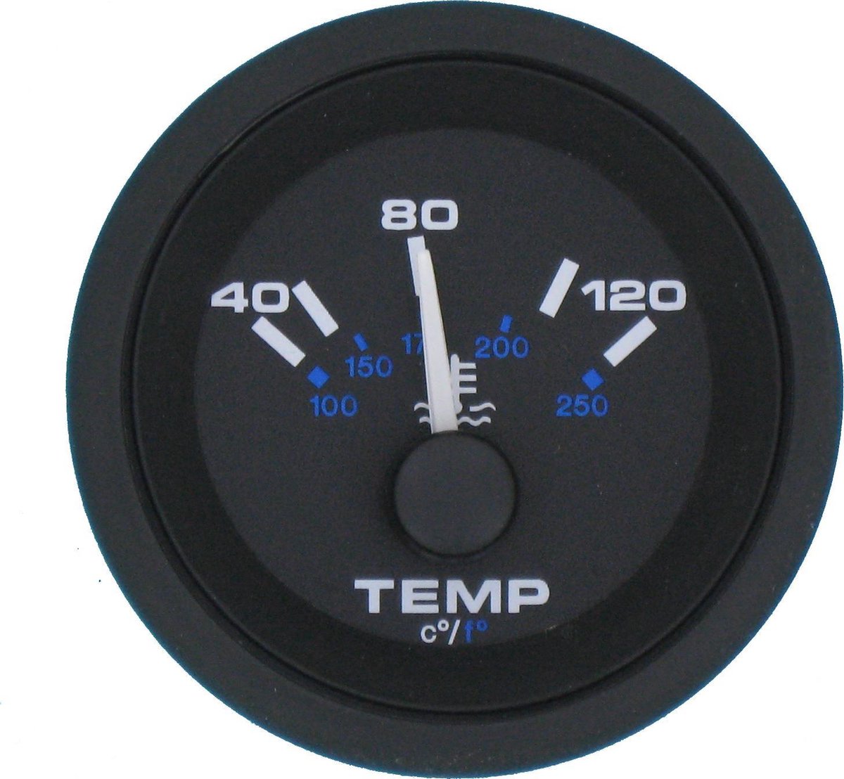 Veethree Black Premier Indicateur de température d'eau 40-120 ° C Ø 60 ...
