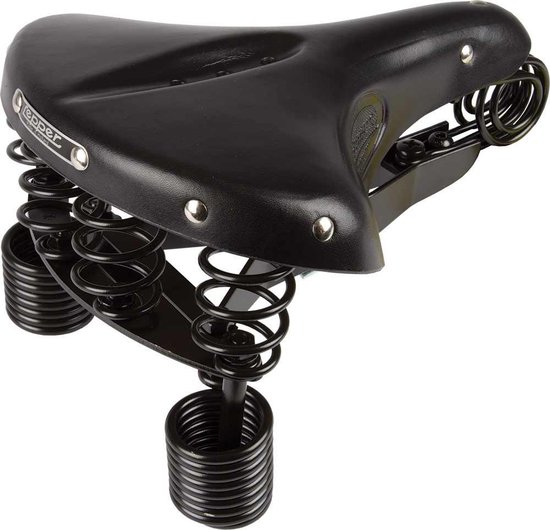 Lepper Primus 215 Fietszadel - Leer - Heren - Zwart | bol