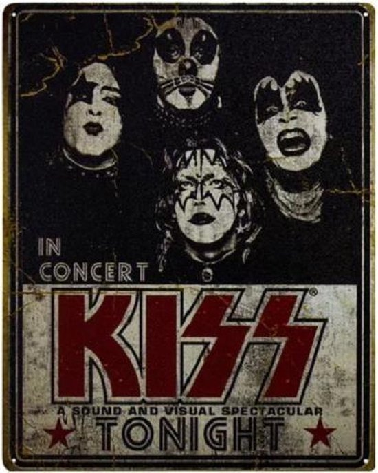 Wandbord - Kiss in concert **30x38** | bol
