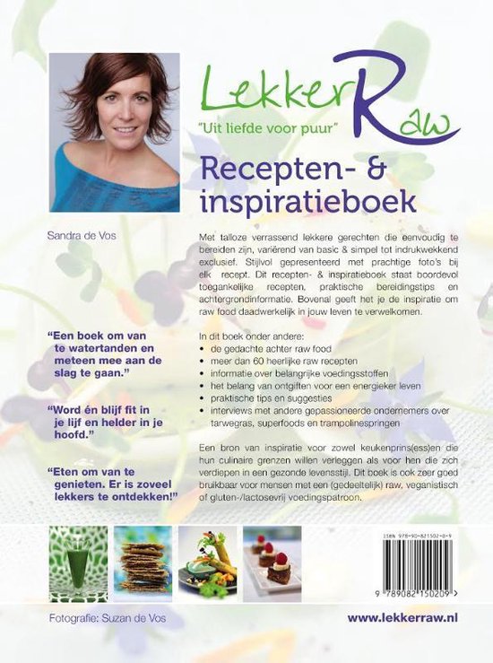 LekkerRaw, Sandra de Vos | 9789082150209 | Boeken | bol