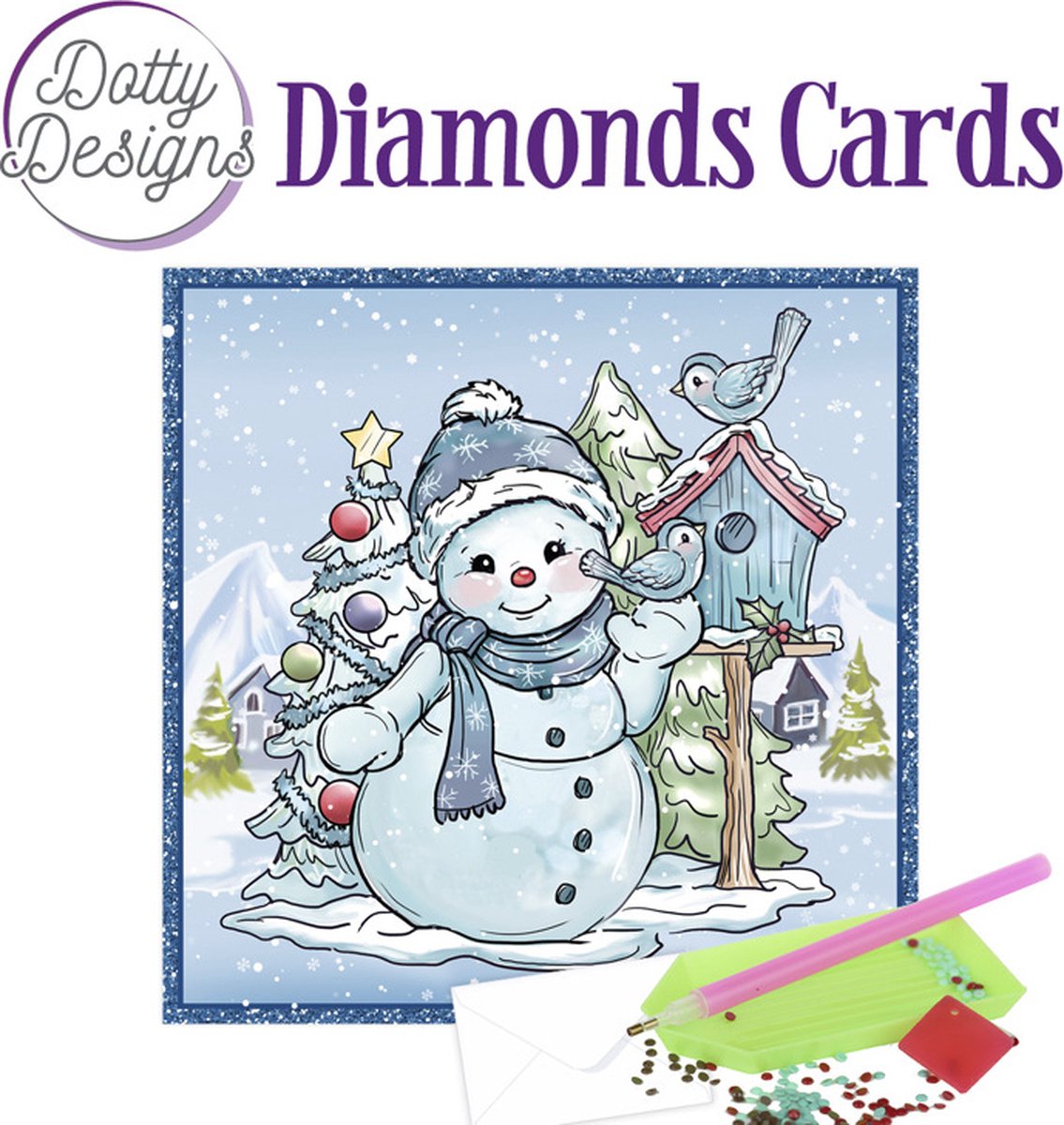 Set van 3 Dotty design diamond painting kerstkaarten ( set 21) | bol.com