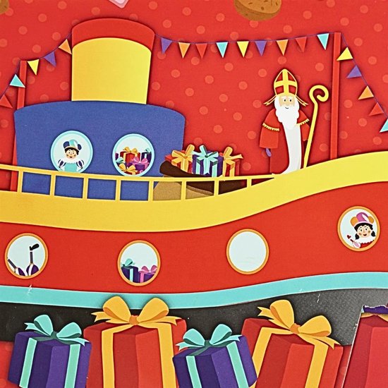 Vlaggenlijn Sinterklaas - Rood / Multicolor - Kunststof - 6 Meter ...