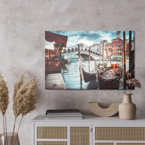 Schilderijkoning - Canvas Schilderij Landschap Van Venetië - 120 x 80 cm | bol
