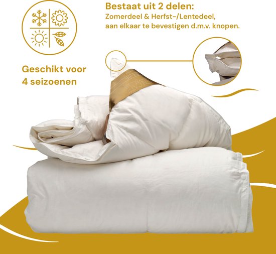 Ten Cate Donzen dekbed - 4-seizoenen ganzendons - 200x200 cm | bol