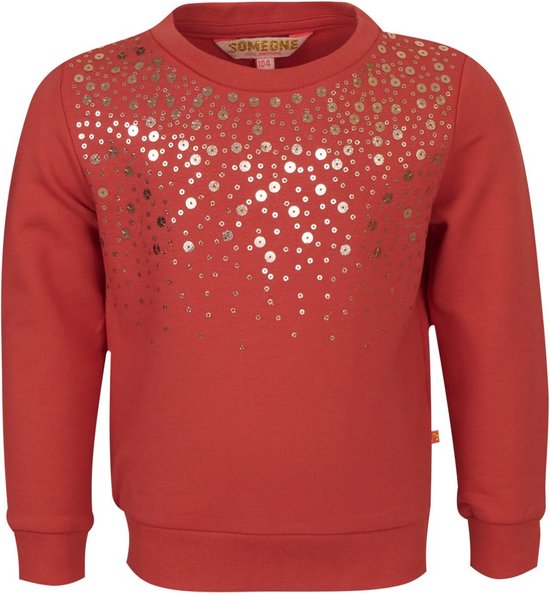 Someone Sweater burnt red - glitter JOHANNA - maat 104 | bol