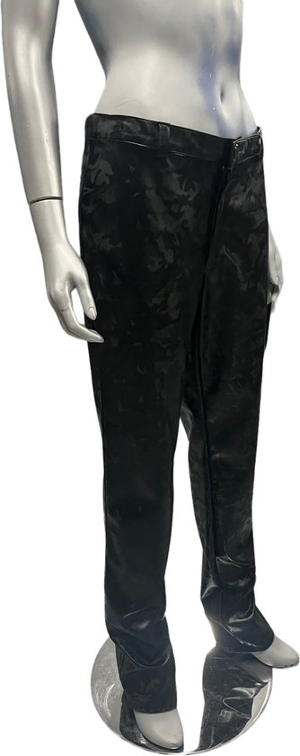 Peter Domenie - Zwarte Lange Broek Met Leger Print | bol