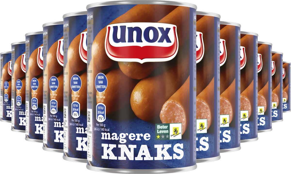 Unox Magere Knakworst - Magere Knaks - met 35% minder vet dan normale ...