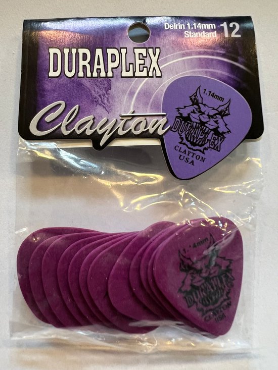 Clayton - Duraplex - standaard plectrum - 1.14 mm - 12-pack | bol