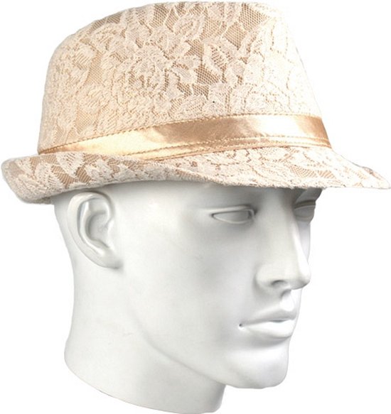 Luxe trilby hoedje met kant | bol