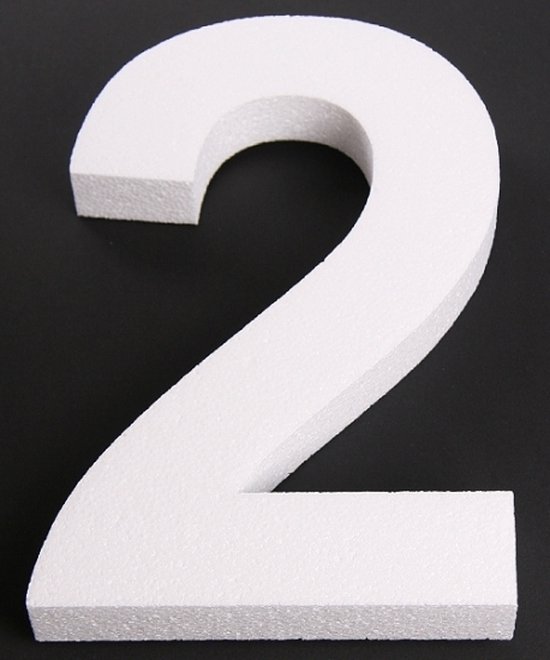 Piepschuim 2 cijfer 25 cm hobby/knutselmateriaal - DIY - Knutselen ...