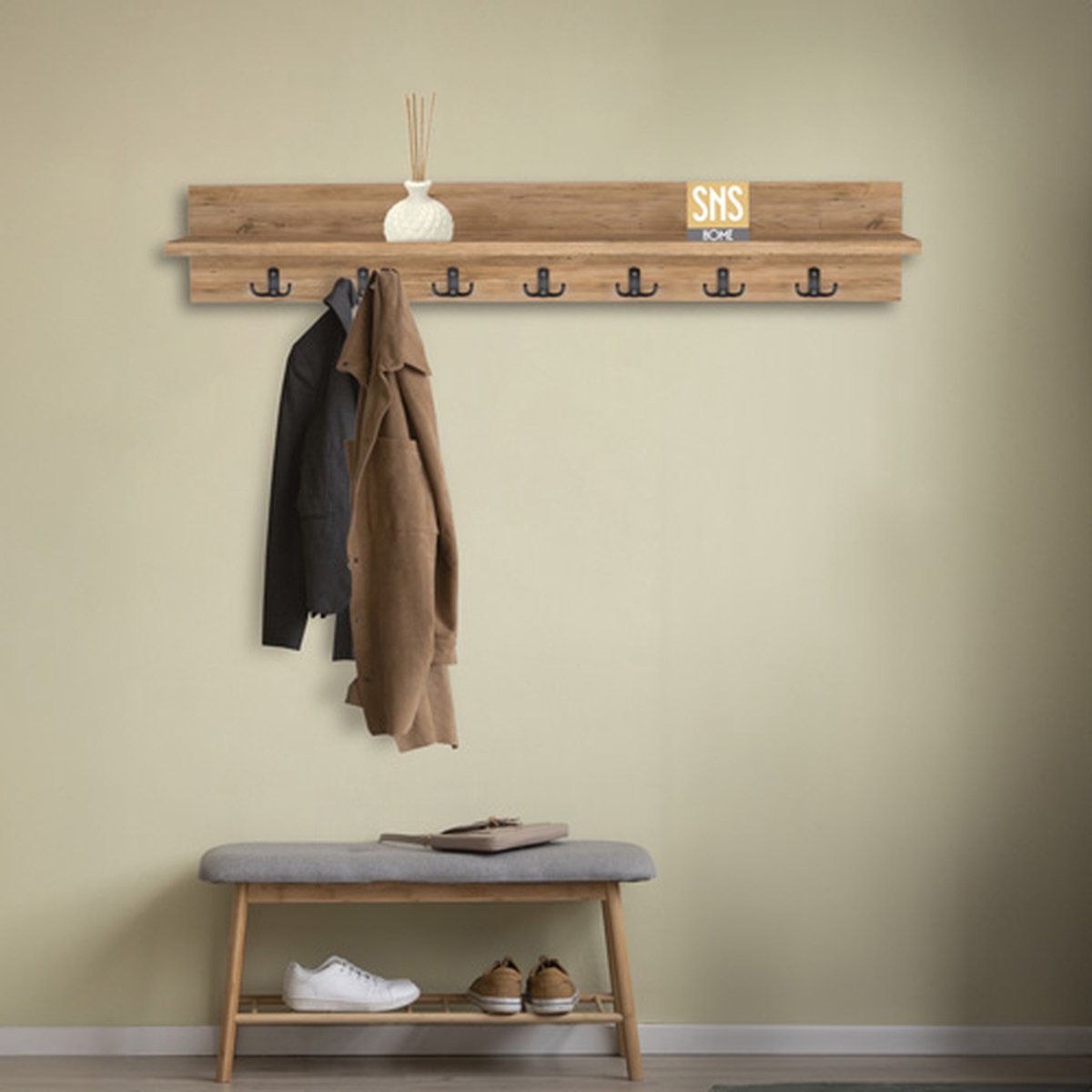 Kapstok - Wandkapstok - Wandplank - Muur Hanger - Modern Stijl Kapstok ...