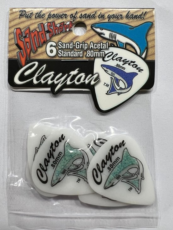 Clayton - Sand Shark - plectrum - 0.80 mm - 6-pack | bol