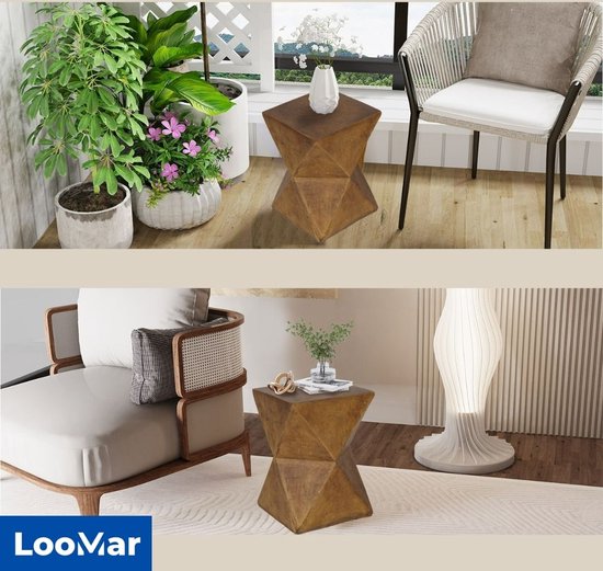 LooMar Betonnen Bijzettafel Voor binnen of buiten - Lichtgewicht Beton ...