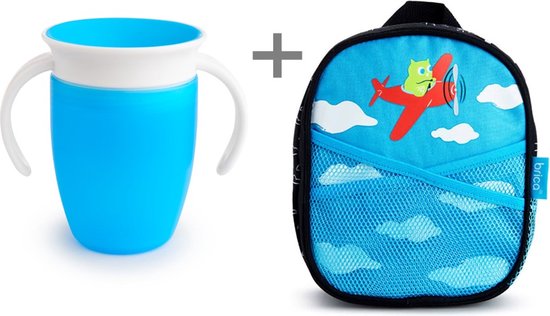 Munchkin Combi Miracle 360 Trainer Cup Blauw + By My Side Uil Rugzak ...