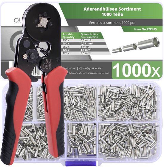 Quadrios 23T034 Assortiment adereindhulzen Ongeïsoleerd 1 set(s) | bol