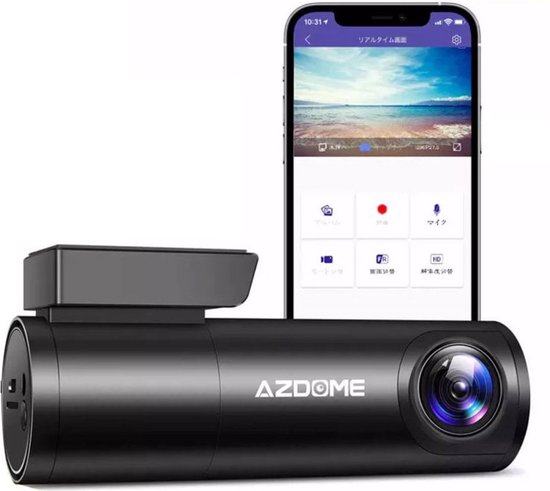 AZDome Dashcam M300 1296P Wifi Auto Video Recorder Zwart | bol.com