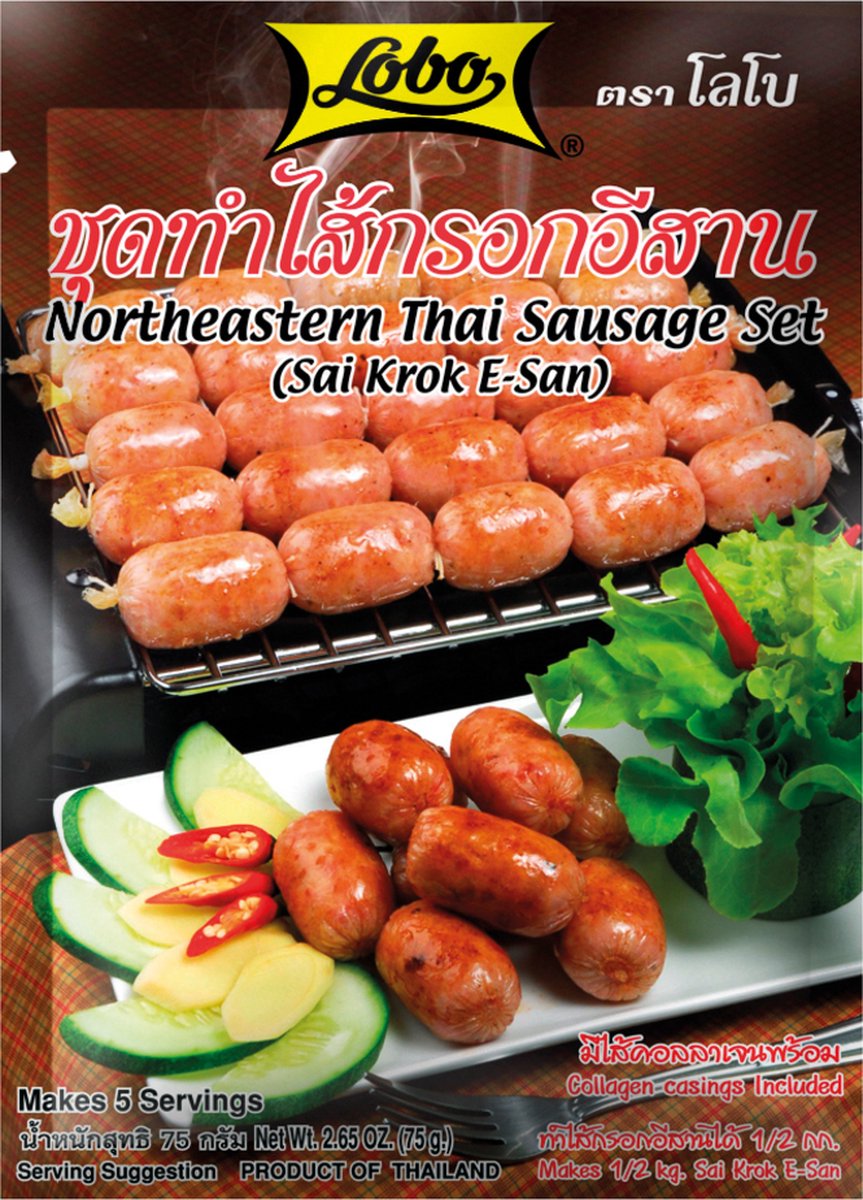 Lobo Thai worst set Sai Krok E-San 75 g | bol