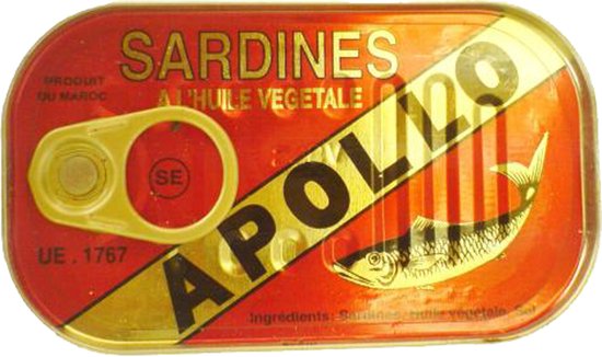 Apollo Sardines in plantaardige olie 125 g | bol