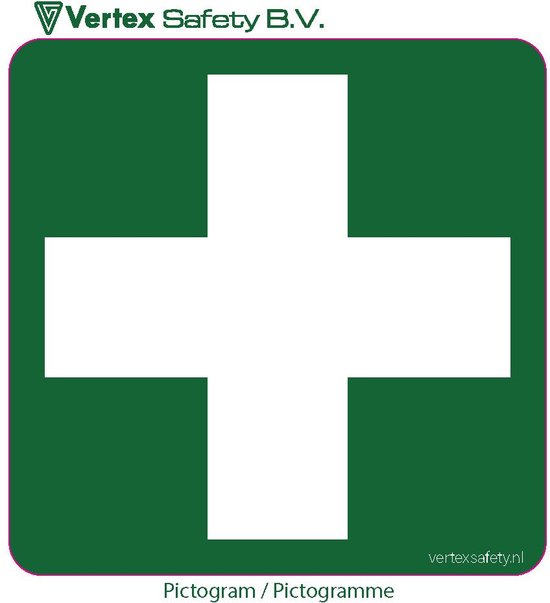Vertex Pictogram 30x30 cm - EHBO E.H.B.O. Eerste Hulp Bij Ongelukken ...