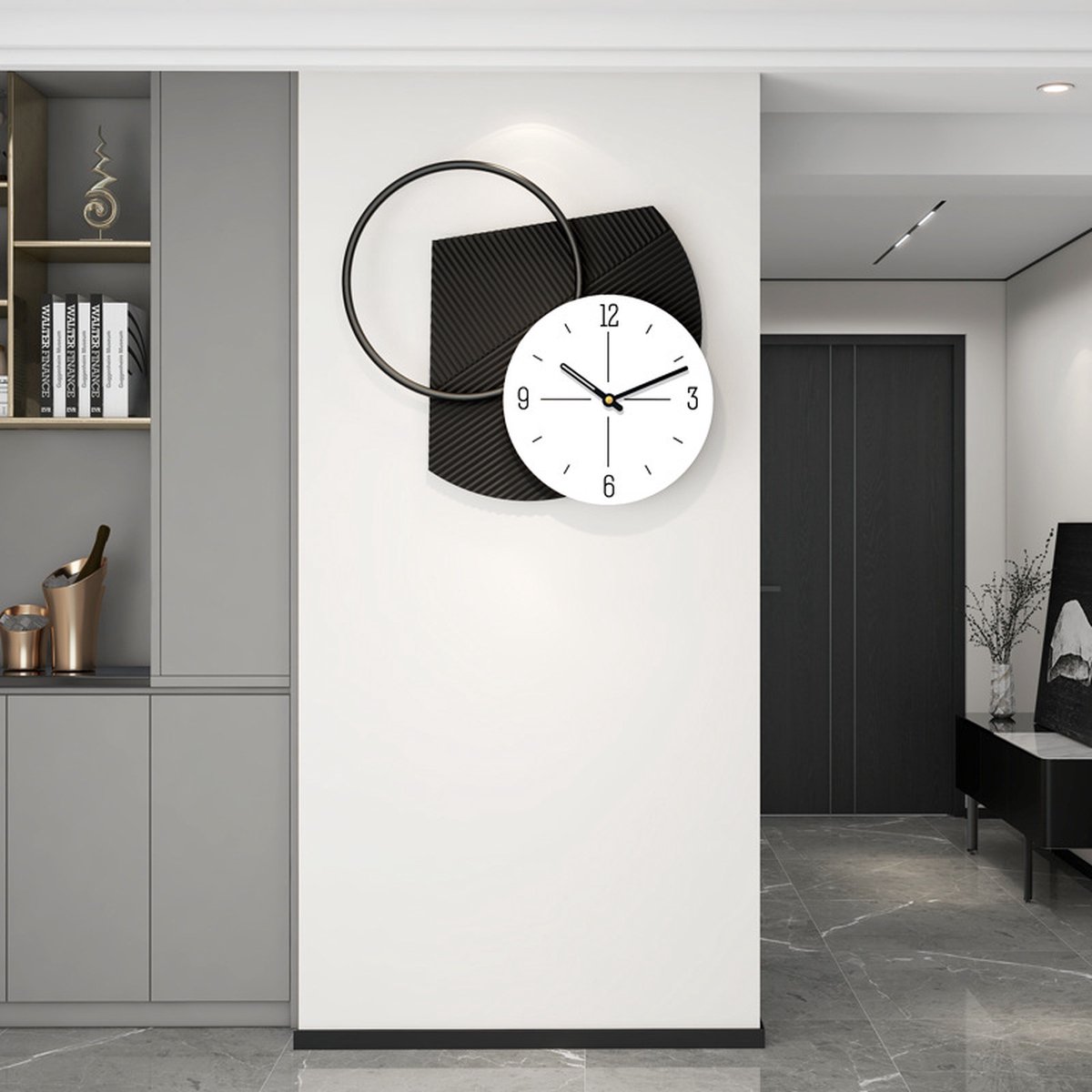Luxaliving - Moderne Wandklok - Stil uurwerk - Wandklokken - Klokken ...