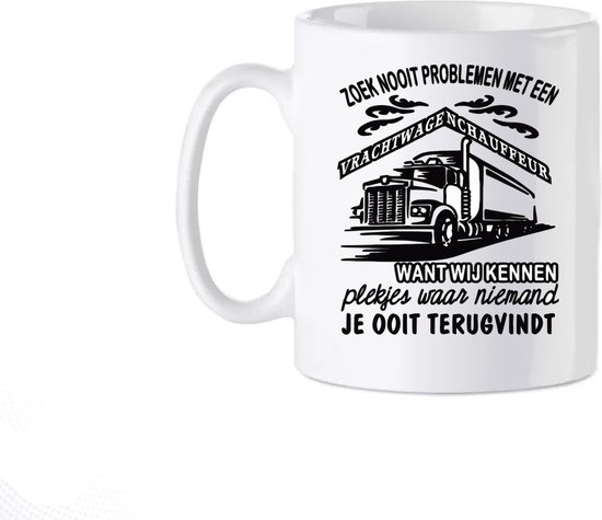 Bedrukte Beker Mok Papa Vrachtwagen chauffeur Gepersonaliseerde Opa Cadeau Vader ... | bol