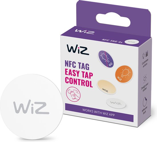 WiZ NFC tags - 4 stuks - Automatiseer je Slimme Verlichting Eenvoudig ...