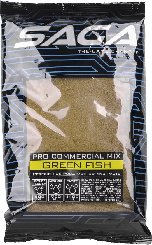 SAGA PRO COMMERCIAL MIX GREEN FISH 900G | bol