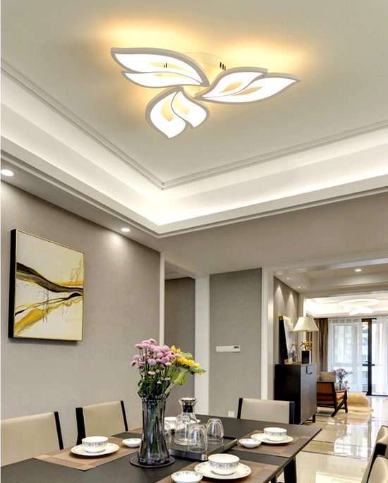 3 Bloem Plafondlamp - Dimbaar Met Afstandsbediening - Plafoniere ...