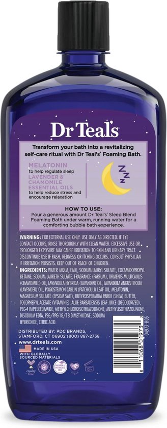 Dr Teal's - Foaming Bath with Pure Epsom Salt, Sleep Bath with Melatonin & Essential... | bol