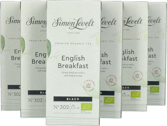 Simon Lévelt - English Breakfast - Theezakjes - 6 doosjes x 20 builen | bol