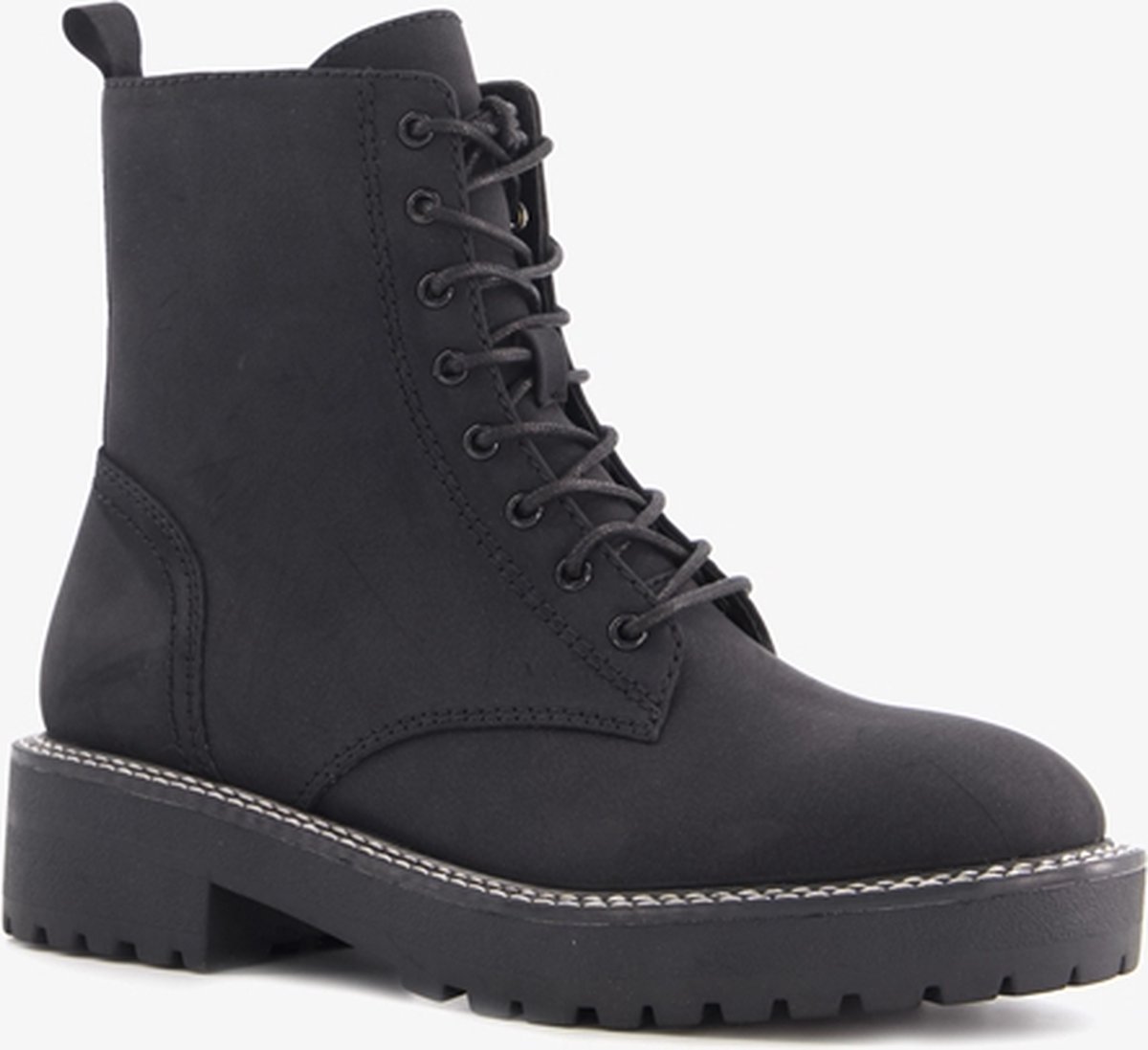 Blue Box dames veterboots zwart - Maat 37 | bol.com