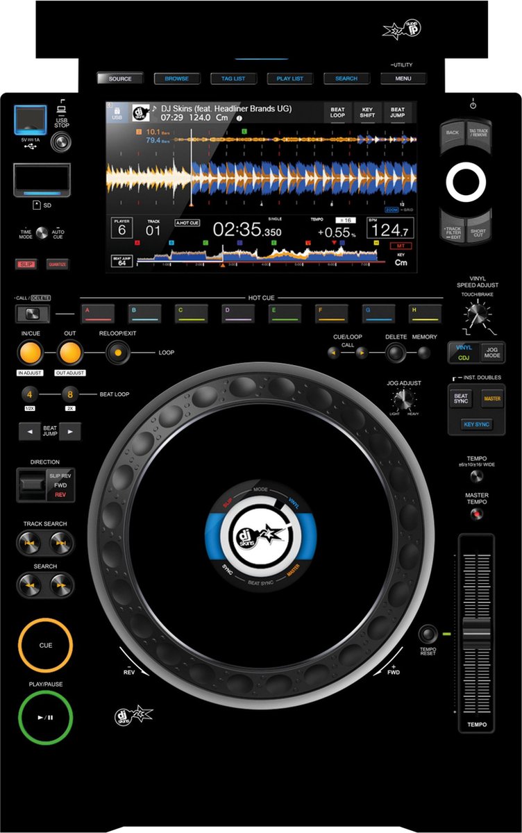 dj-skins Pioneer DJ - CDJ-3000 Skin - Black - DJ-skin | bol