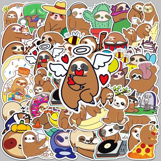 Luiaard Stickers 50 Stuks | Dieren Stickers | Luiaards | Grappige Stickers | Laptop... | bol