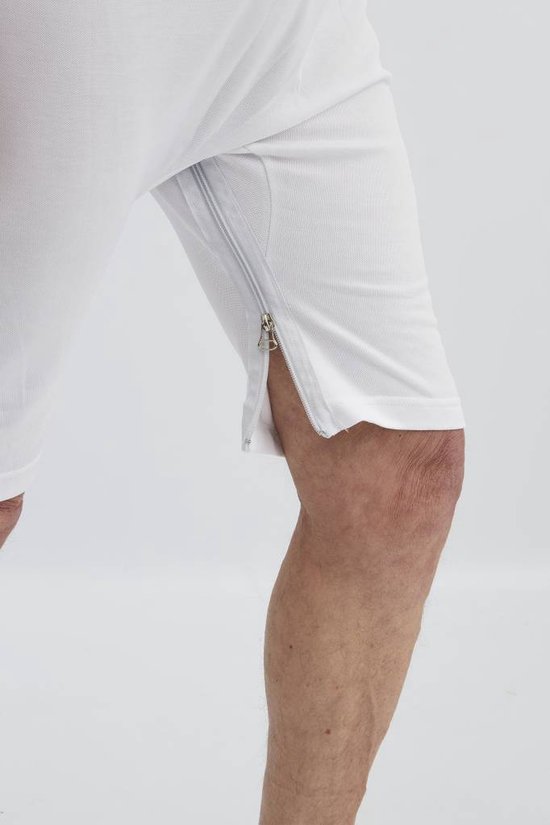 Witte body met rits op de rug en tussen de benen: Large | bol