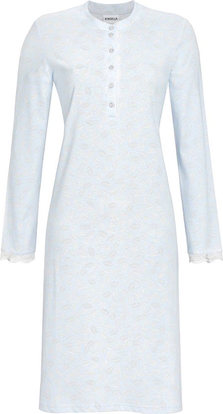 Blauw Ringella nachthemd Bladeren - Blauw - Maat - 44 | bol