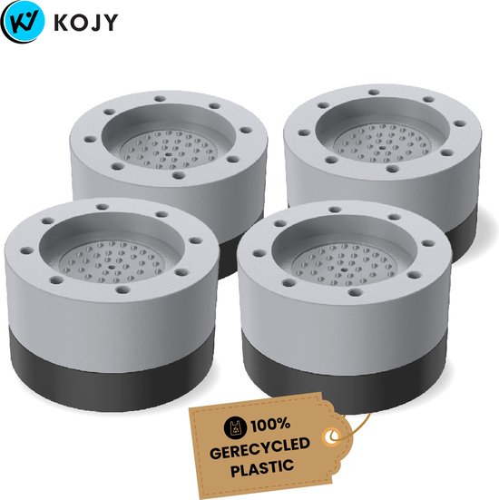 KOJY Wasmachine dempers - 4 Stuks - Stapelbaar - Antislip - Wasmachine ...