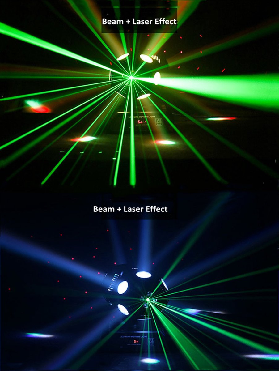 Dripio 4 in 1 Laser Stroboscoop – DJ Laser – Lichtshow – Discolamp ...