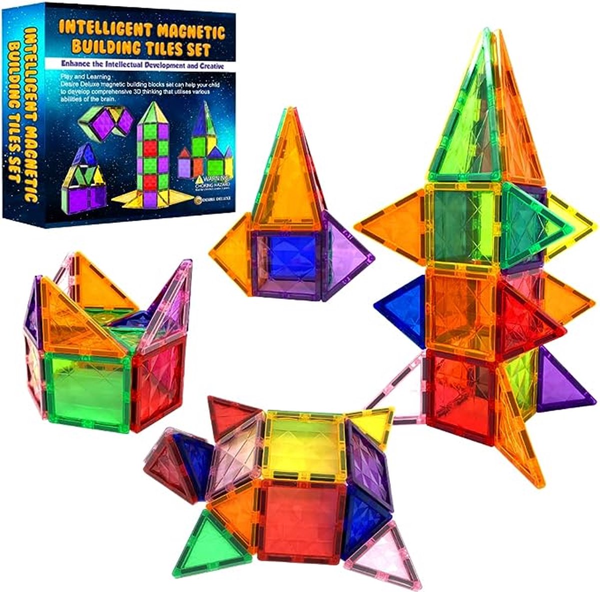 Deluxe Magnetische Bouwstenen - Tegels Montessori Kinderspeelgoed ...