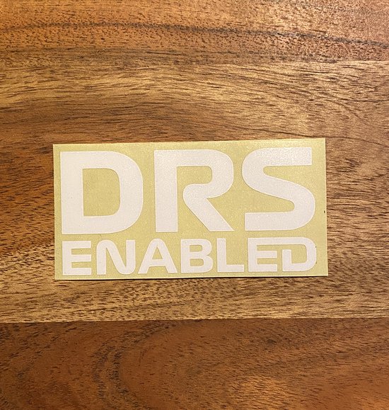 Formule 1 Autosticker DRS Enabled Wit - Vinyl F1 Raamsticker | bol
