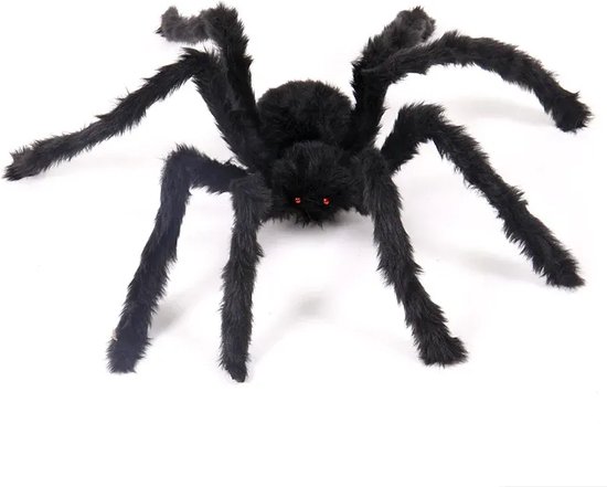 Halloween - Grote Pluche Spin - 90cm - Horror - Halloween Decoratie ...