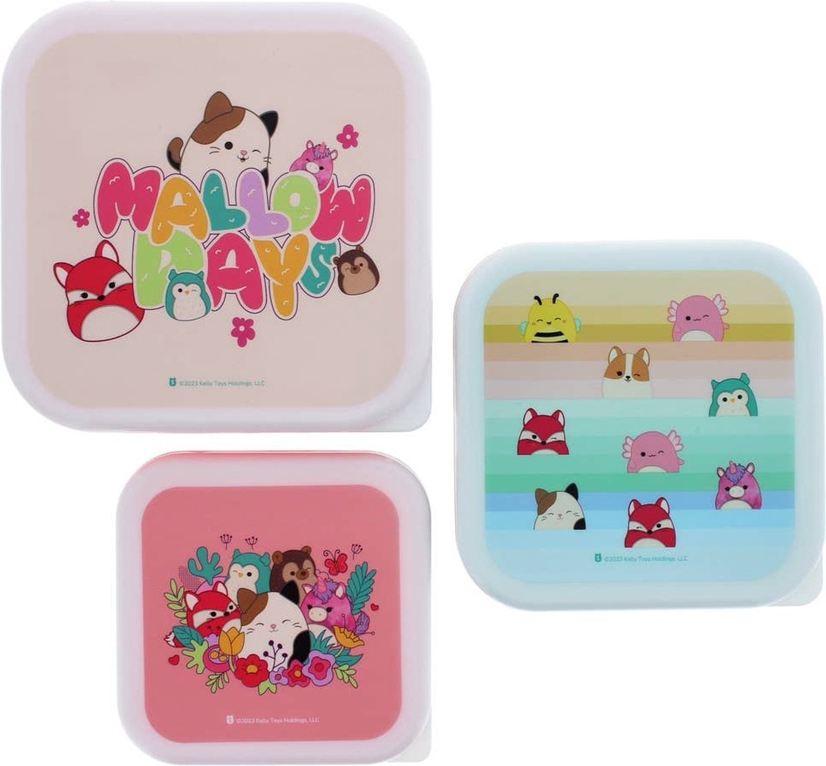 Squishmallows 3-delig set mini opbergbakjes | bol.com