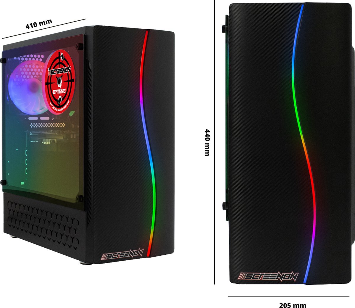 ScreenON - Game Computer / Gaming PC - Ryzen 5 - 1TB M.2 SSD - 16GB RAM ...