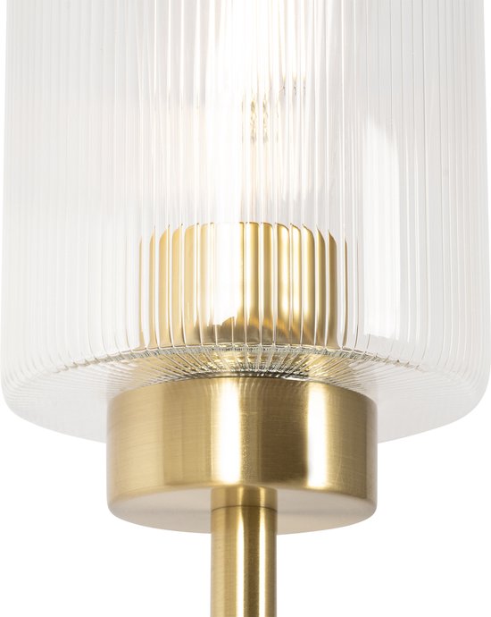 QAZQA laura - Art Deco Vloerlamp | Staande Lamp - 2 lichts - H 148 cm ...