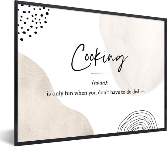Fotolijst incl. Poster - Spreuken - Koken definitie - Woordenboek ...