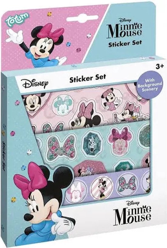 Minnie mouse sticker set - 12 stuks | bol.com