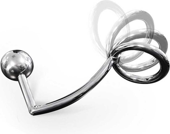 Anaal plug met afschroefbare bal en flexibele cockring 50 mm | bol